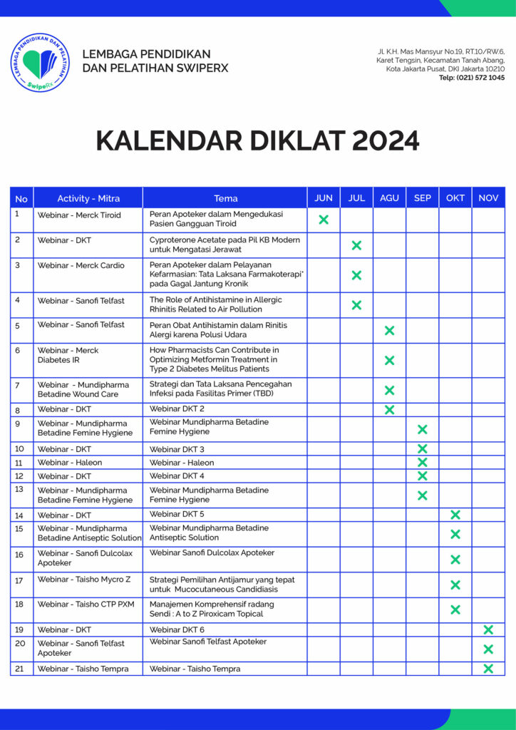 Kalender Diklat – LPP SwipeRx